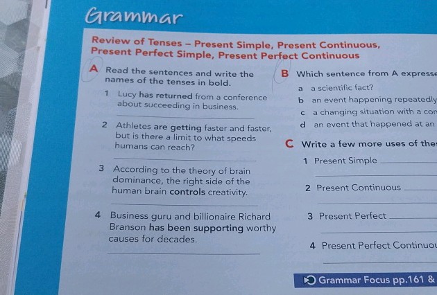 Grammar Review of Tenses - Present Simple | StudyX