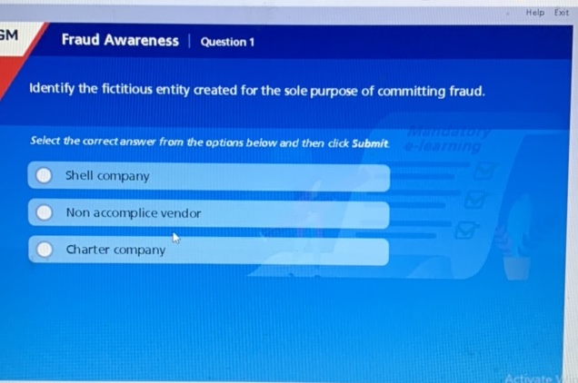 Help Exot Fraud Awareness question 1 | StudyX