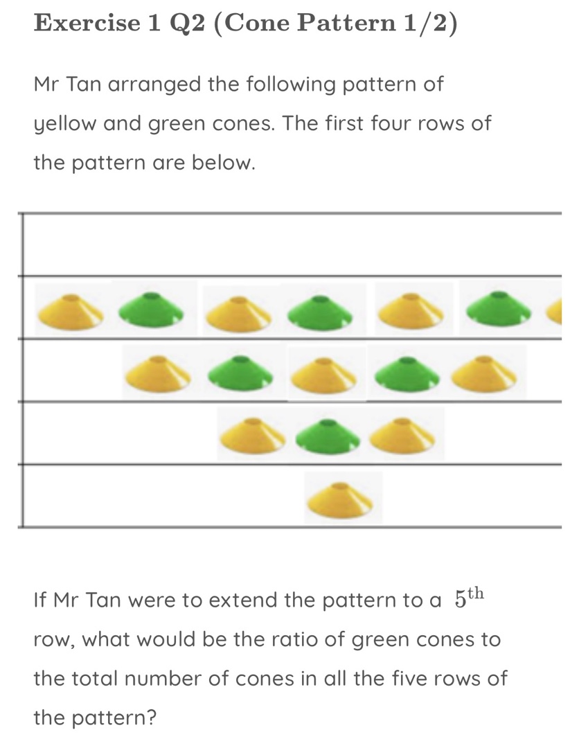 Exercise 1 Q2 (Cone Pattern 1/2) Mr Tan | StudyX