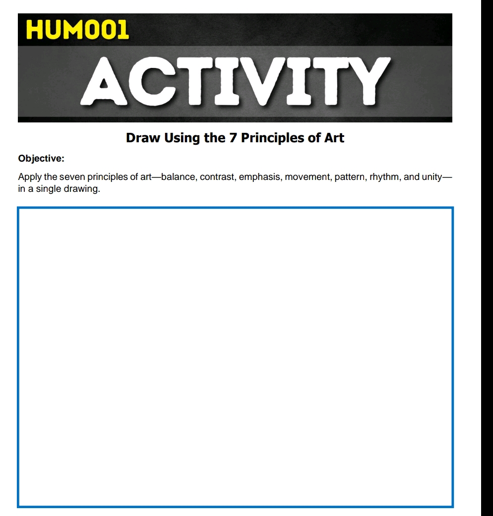 HUMOO1 Draw Using the 7 Principles of Art