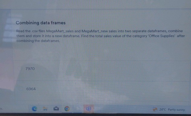 Combining data frames Read the csv files | StudyX