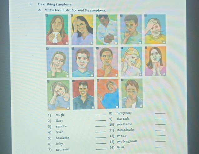 I Describing Symptoms A Match the | StudyX