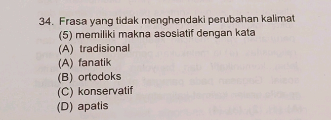 34 Frasa yang tidak menghendaki perubahan | StudyX