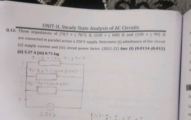 UNIT-II Steady State Analysis of AC Circuits | StudyX