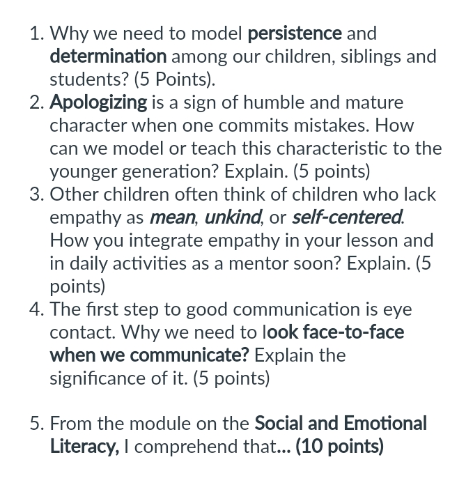 1 Why we need to model persistence and | StudyX