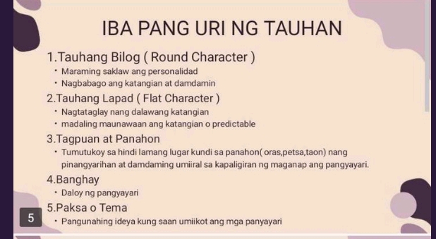 IBA PANG URI NG TAUHAN 1Tauhang Bilog (Round