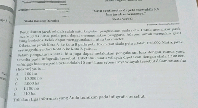 aja) Skala Ratang (Grafis) Satu sentimeter | StudyX