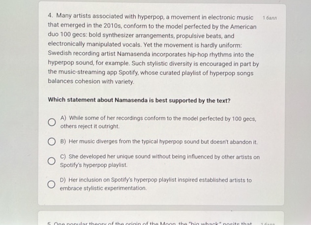 4 Many artists associated with hyperpop a | StudyX