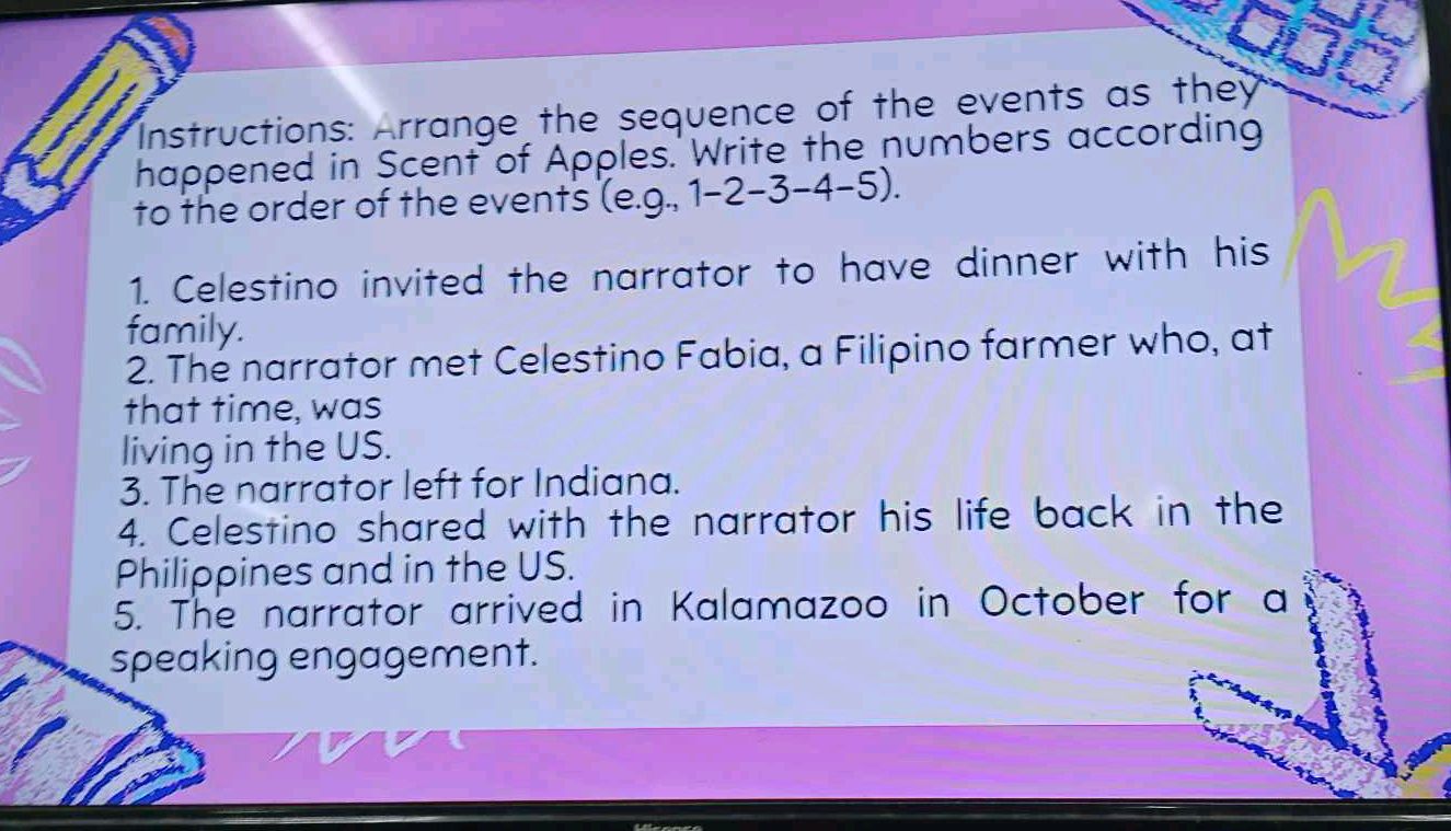 Instructions Arrange the sequence of the | StudyX