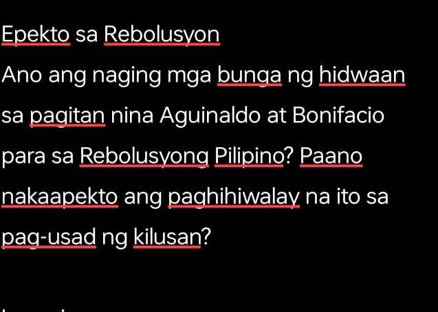 Epekto sa Rebolusyon Ano ang naging mga | StudyX