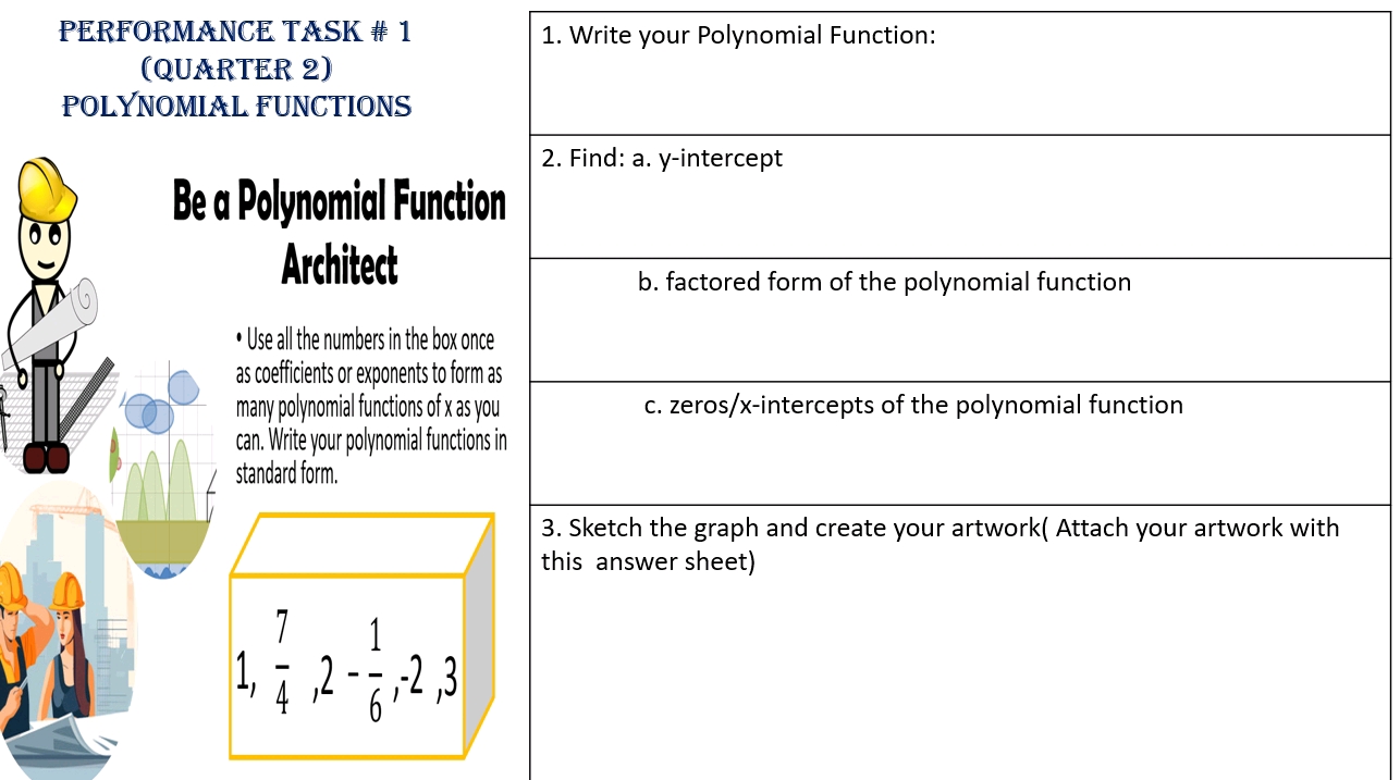 PERFORMANCE TASK 1 (QUARTER 2) POLYNOMIAL | StudyX