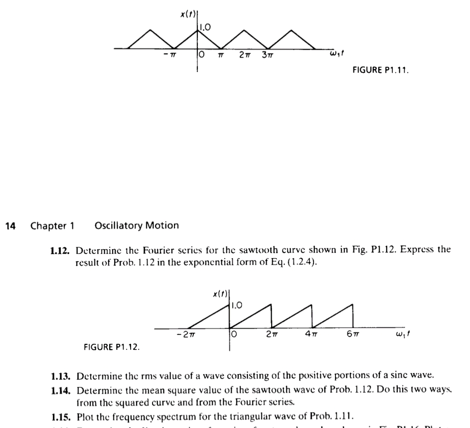 FIGURE P111 14 Chapter 1 Oscillatory Motion | StudyX