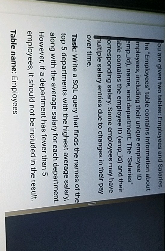 ou are given two tables Employees and | StudyX