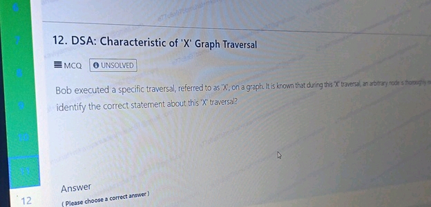12 DSA Characteristic of X Graph Traversal | StudyX