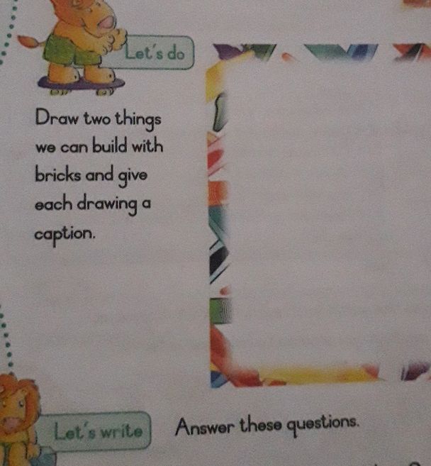 Draw two things we can build with bricks | StudyX