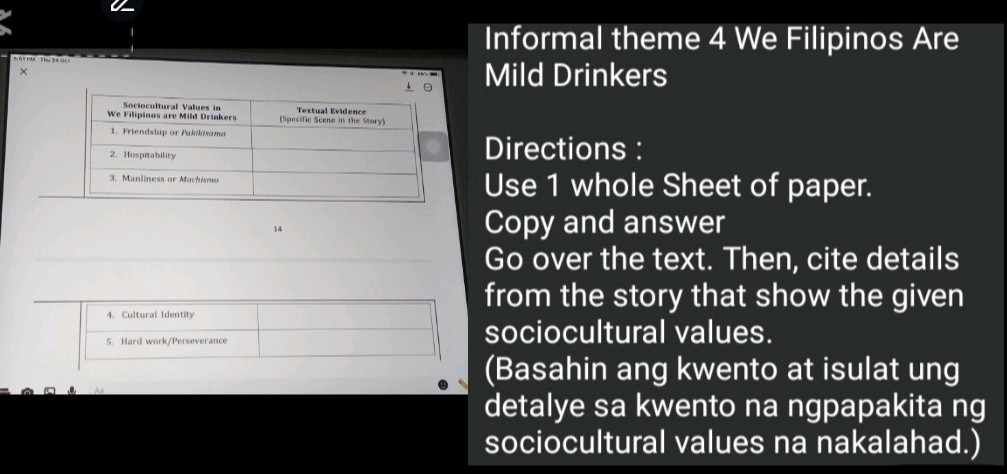 Informal theme 4 We Filipinos Are Mild | StudyX