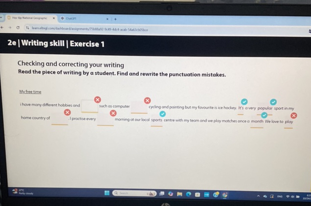 Cuach 2eWriting skillExercise 1 Checking and | StudyX