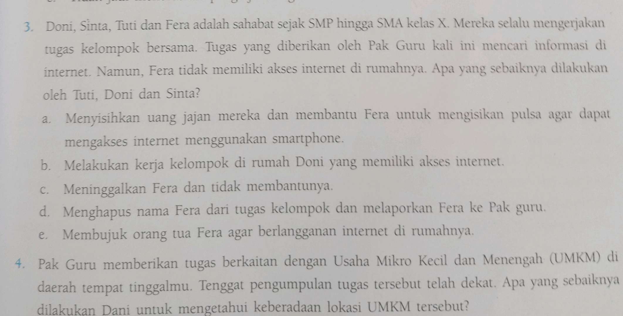 3 Doni Sinta Tuti dan Fera adalah sahabat | StudyX