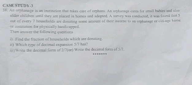 CASE STUDY-3 38 An orphanage is an | StudyX