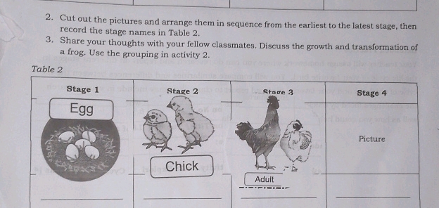 2 Cut out the pictures and arrange them in | StudyX