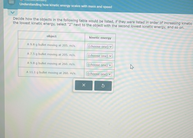 Understanding how kinetic energy scales with | StudyX