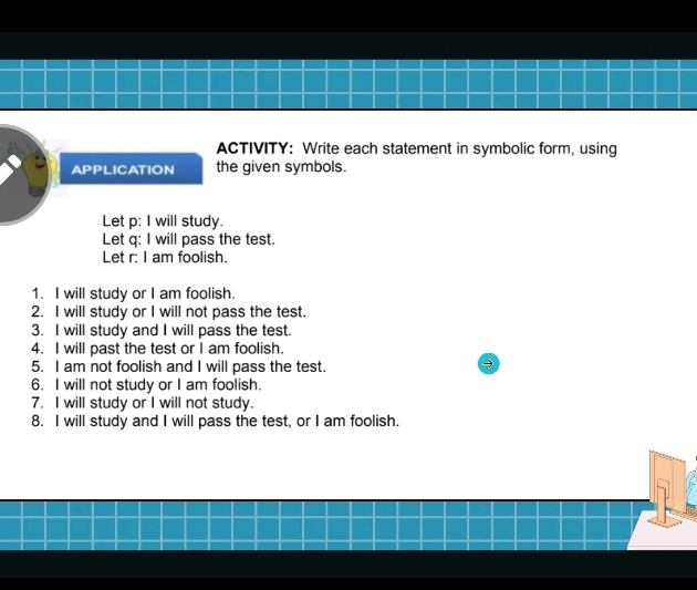 ACTIVITY Write each statement in symbolic | StudyX