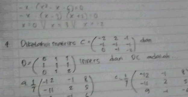 l -x (x2-x-6 )=0 -x(x-3)(x+2)=0 x=0 x=3 x=-2