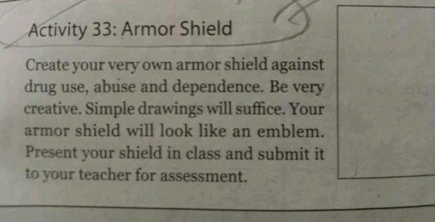 Activity 33 Armor Shield Create your very | StudyX
