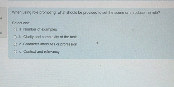 When using role prompting what should be