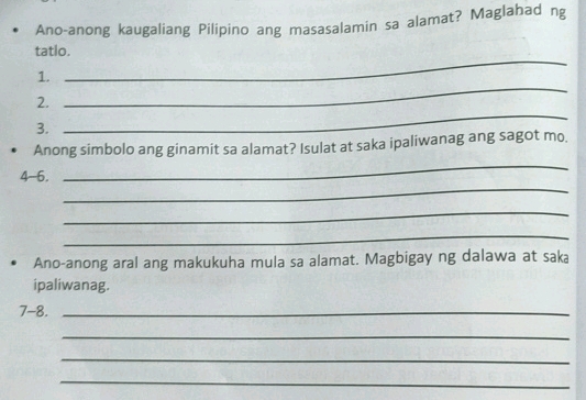 - Ano-anong kaugaliang Pilipino ang | StudyX