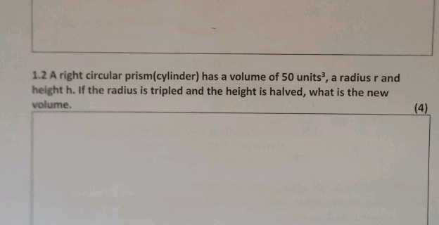 12 A right circular prism(cylinder) has a | StudyX