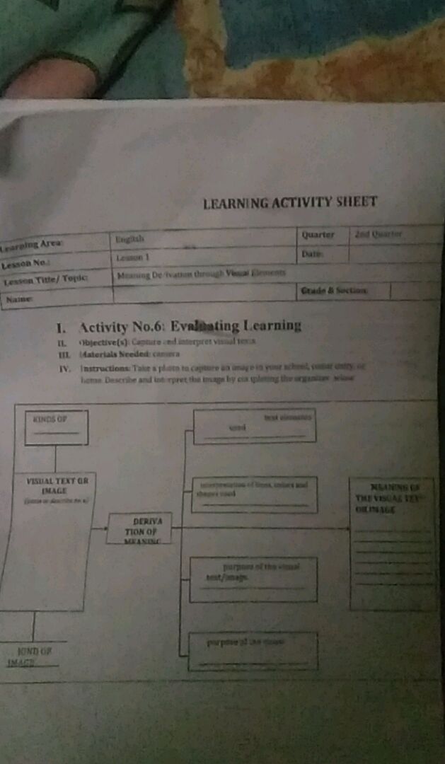 LEARNING ACTIVITY SHEET 1 Activity No6 | StudyX