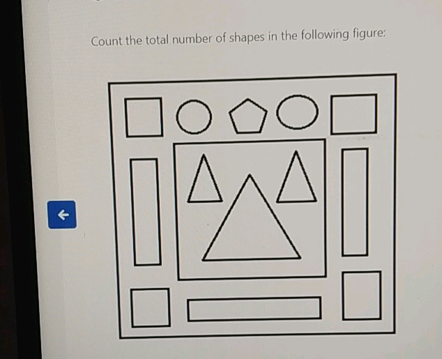 Count the total number of shapes in the | StudyX