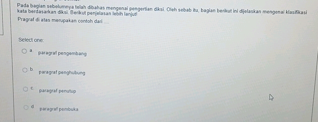 Pada bagian sebelumnya telah dibahas | StudyX