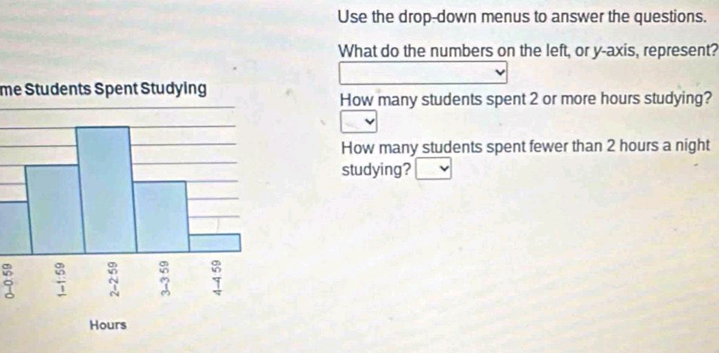 Use the drop-down menus to answer the | StudyX