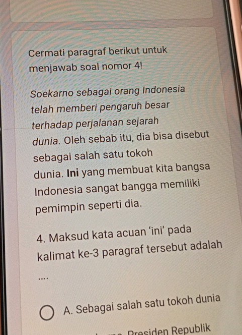 Cermati paragraf berikut untuk menjawab soal | StudyX