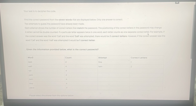 You task is to decipher the code Find the | StudyX