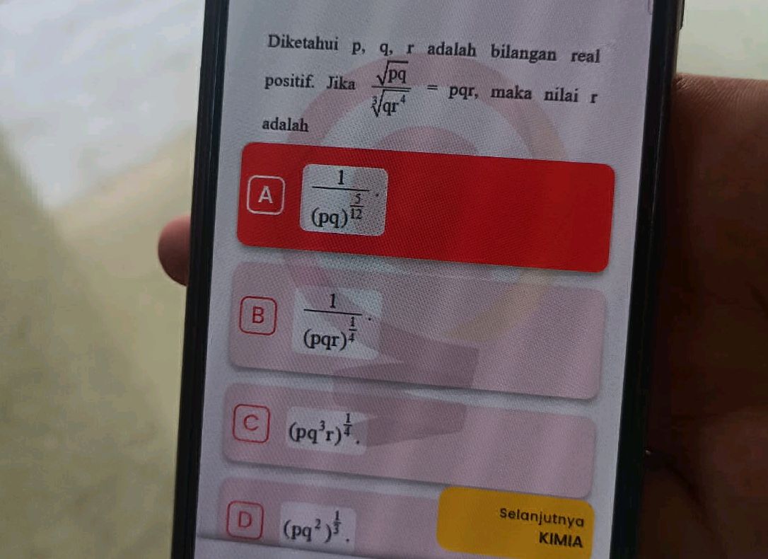 Diketahui p q r adalah bilangan real | StudyX