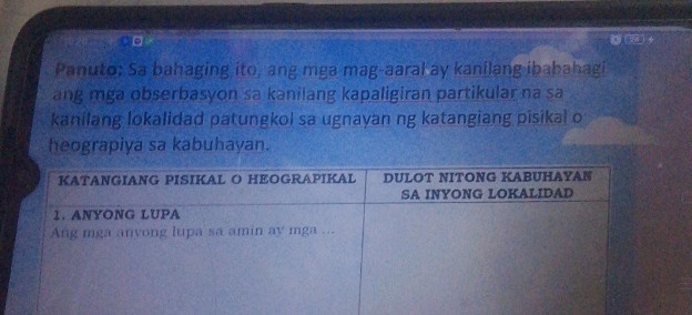 Panuto Sa bahaging ito ang mga mag-aaralay | StudyX