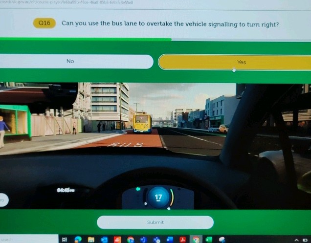 Q16 Can you use the bus lane to overtake the