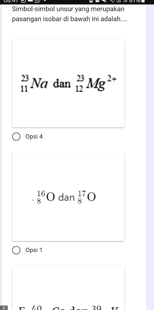 Simbol-simbol unsur yang merupakan pasangan | StudyX