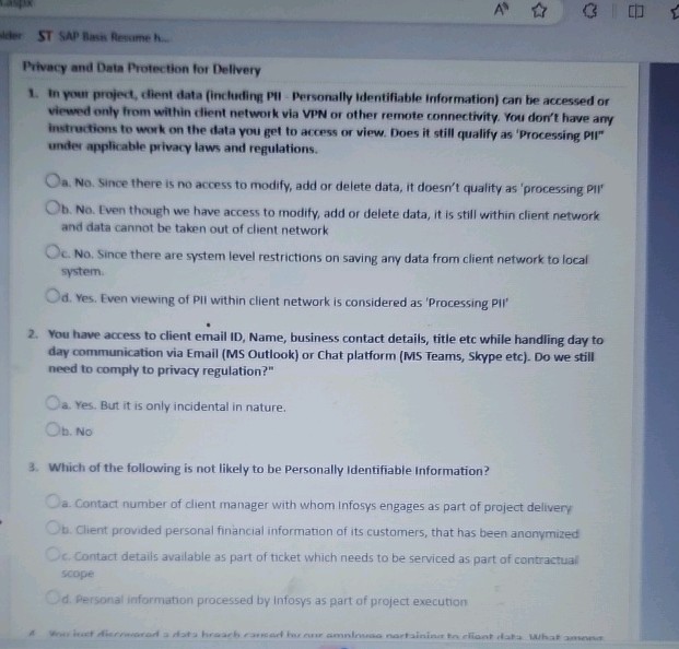 Privacy and Data Protection for Dellvery 1 | StudyX