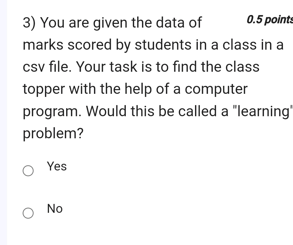 3) You are given the data of 05 points marks | StudyX