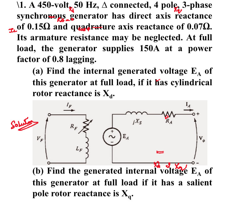 11 A 450-volt 50 Hz connected 4 pole | StudyX