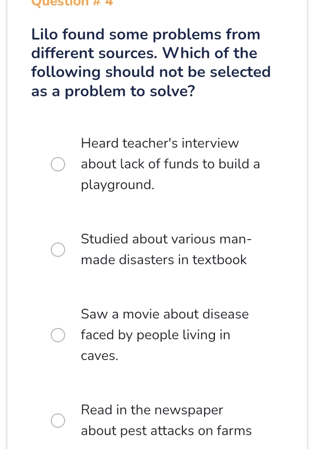 Lilo found some problems from different | StudyX