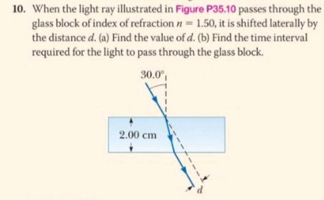 10 When the light ray illustrated in Figure | StudyX