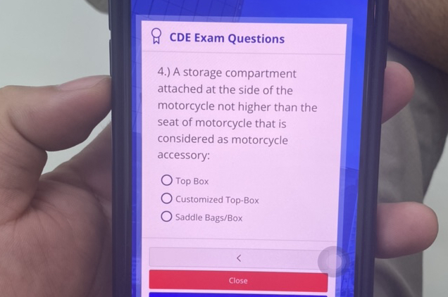 CDE Exam Questions 4) A storage compartment | StudyX
