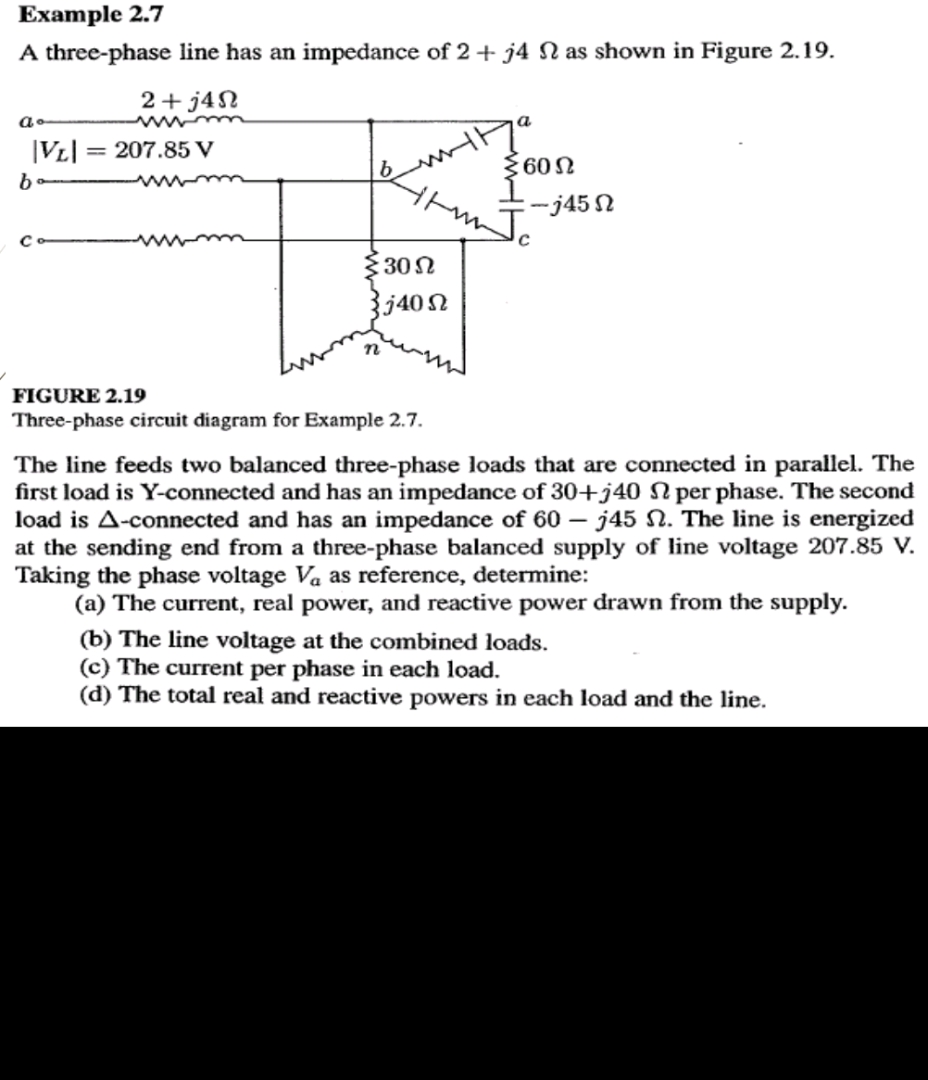 Example 27 A three-phase line has an | StudyX