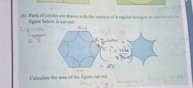 (6) Parts of circles are drawn with the | StudyX