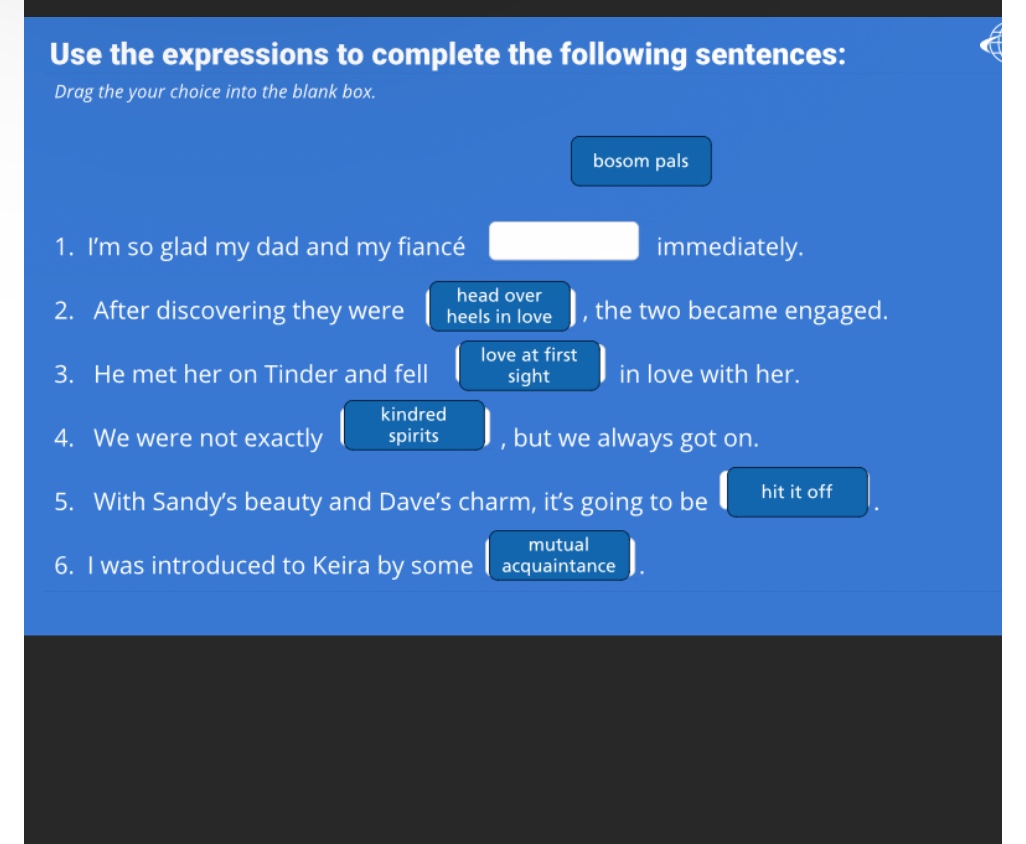 Use the expressions to complete the | StudyX